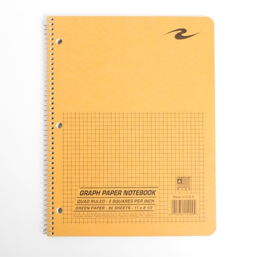 Roaring Spring Green Quad Spiral Notebook 5"x5"