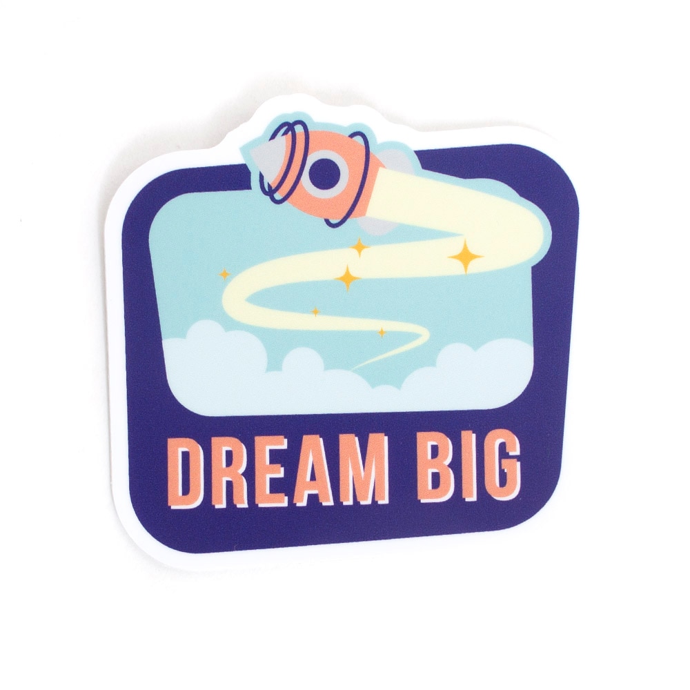 StickersNW 3" Sticker Dream Big (Rocket)