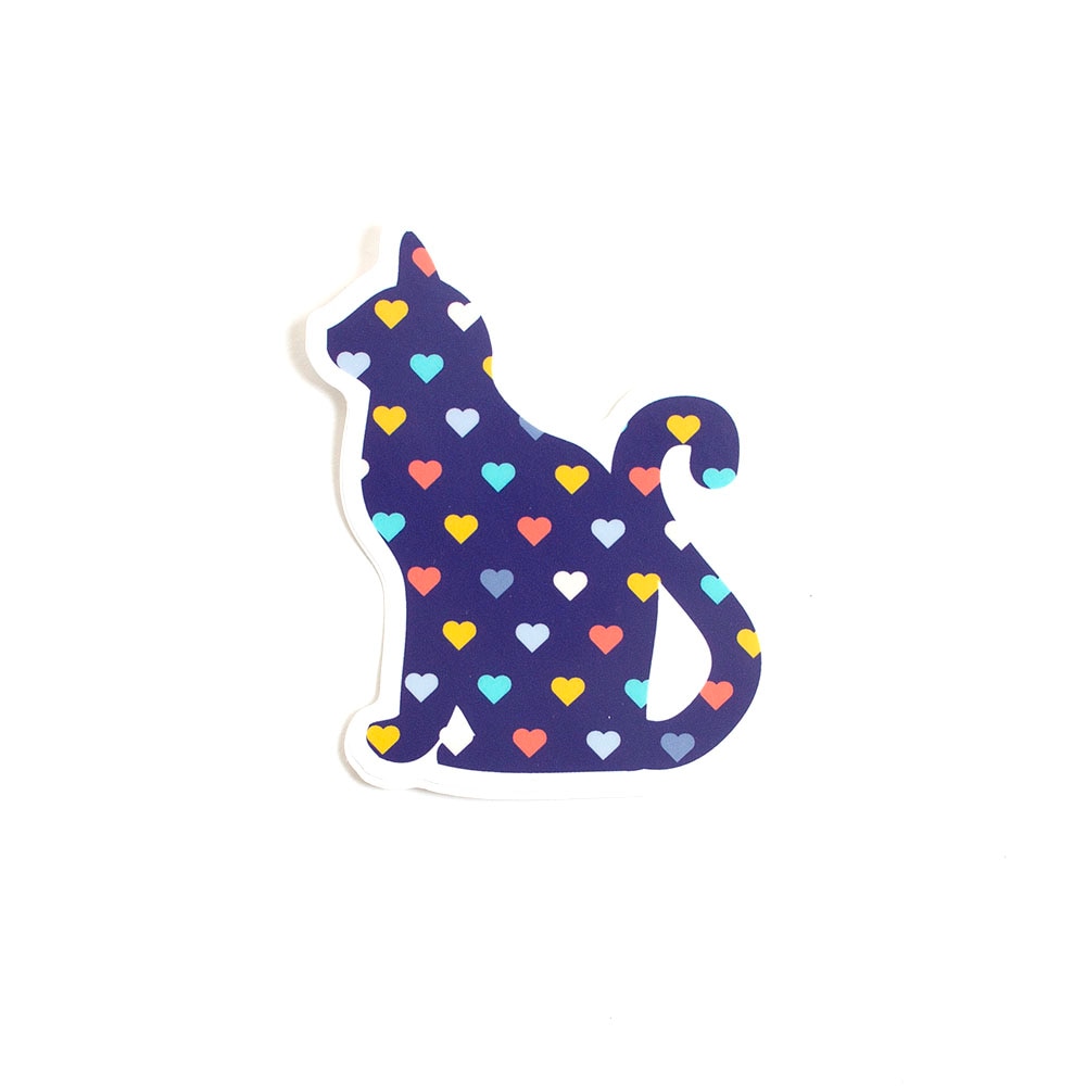 Stickers Northwest 3" Sticker Heart Cat