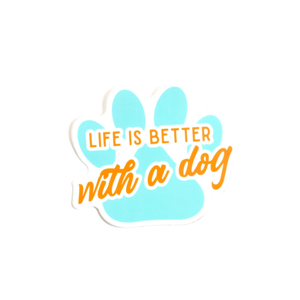 Stickers Northwest 3" Sticker Life is Better with a Dog