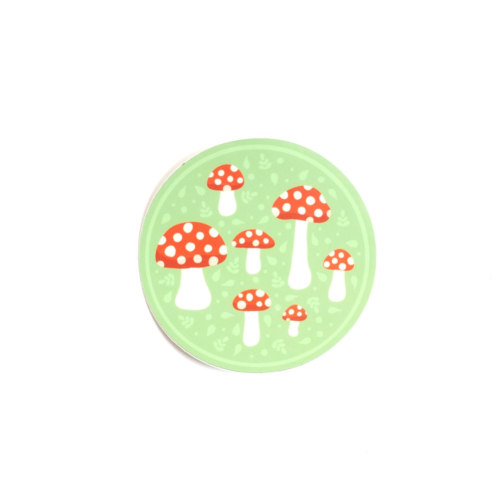 Stickers Northwest 3" Sticker Mushroom Circle