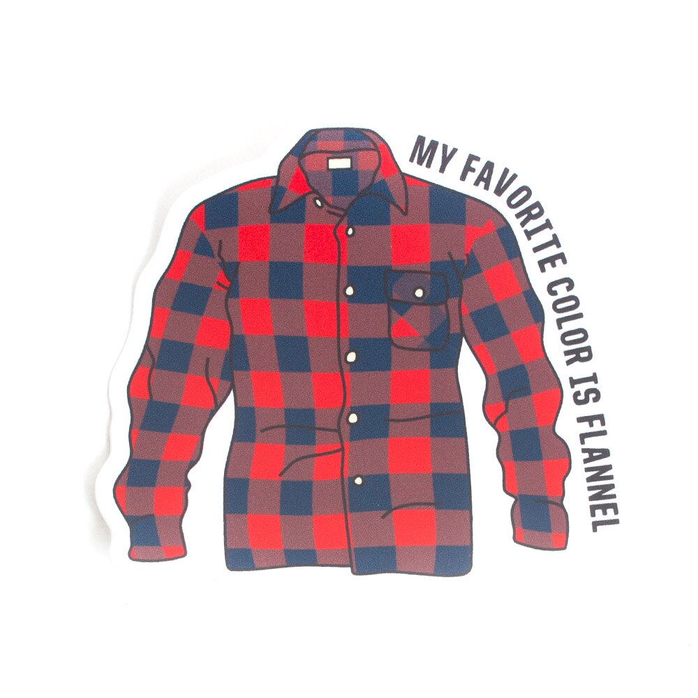 StickersNW 3" Sticker My Fave Color is Flannel