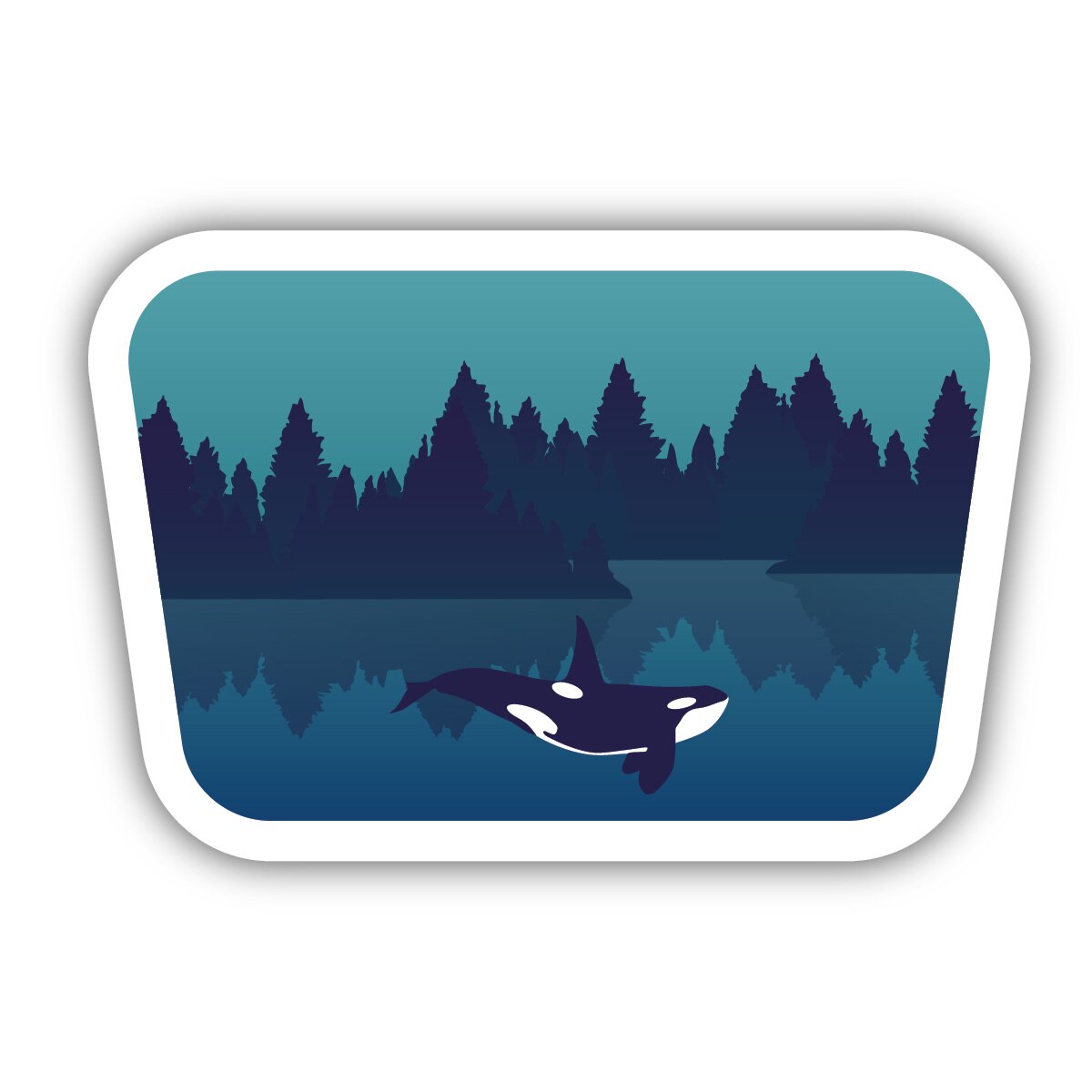 Stickers Northwest 3" Sticker Orca Scene
