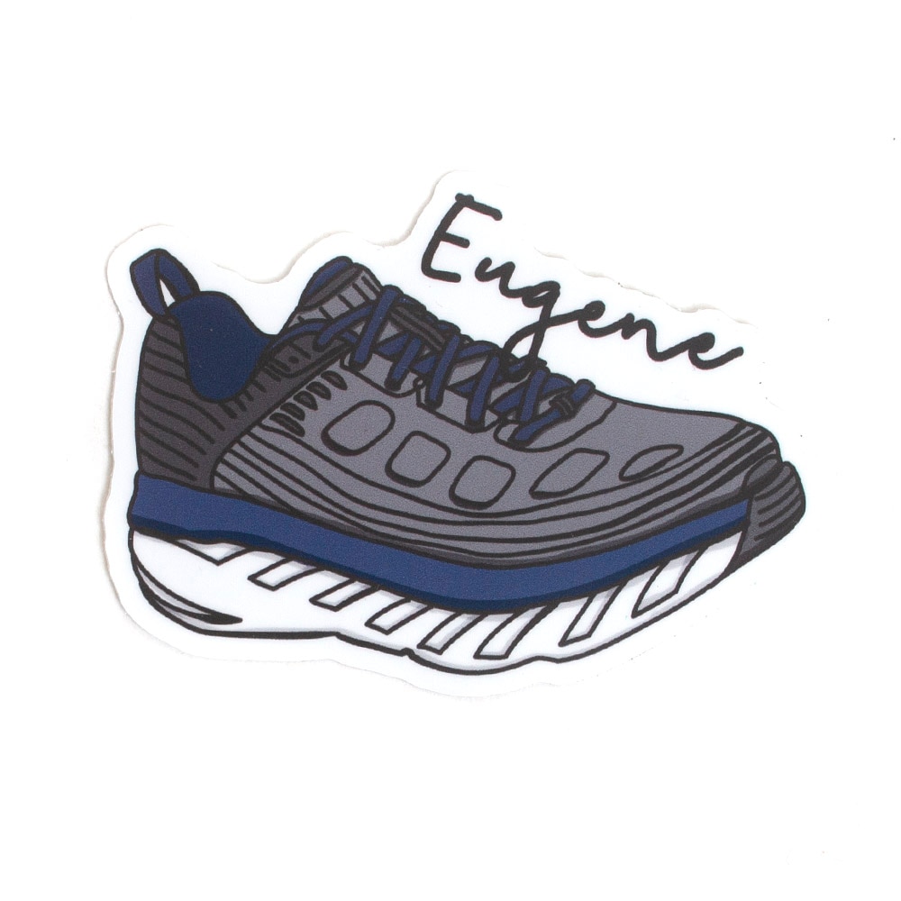 StickersNW 3" Sticker Running Shoe with Eugene