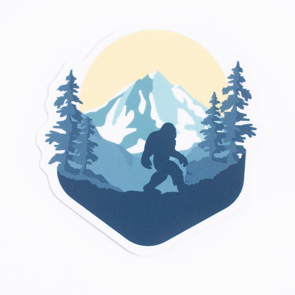 StickersNW 3" Sticker Sunset Sasquatch