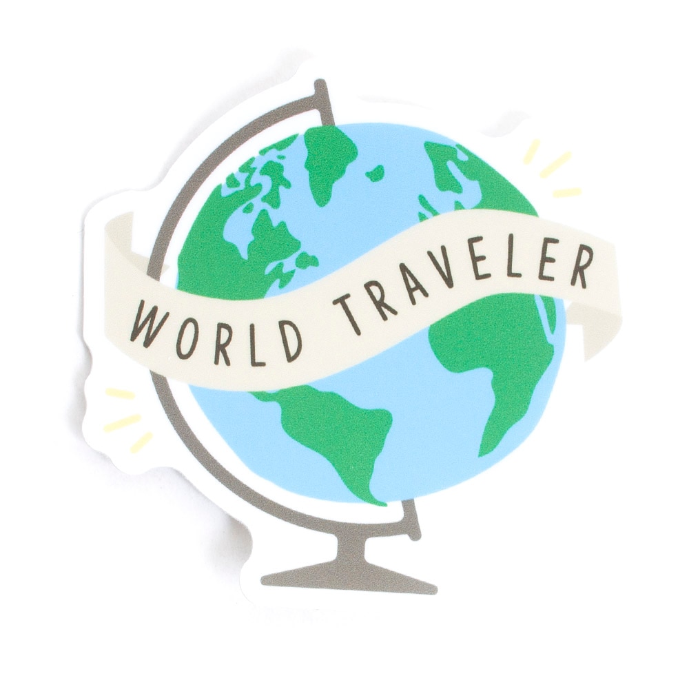 StickersNW 3" Sticker World Traveler
