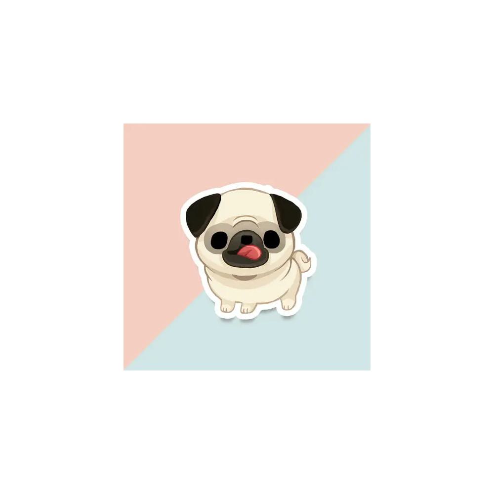 Thousand Skies Vinyl Transparent Sticker Pug