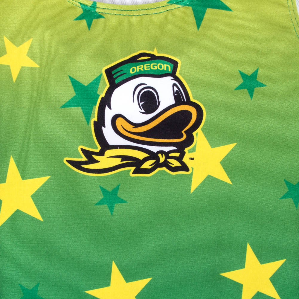 Toddler Yellow Green Fade Zoozatz Mascot Stars Bodysuit