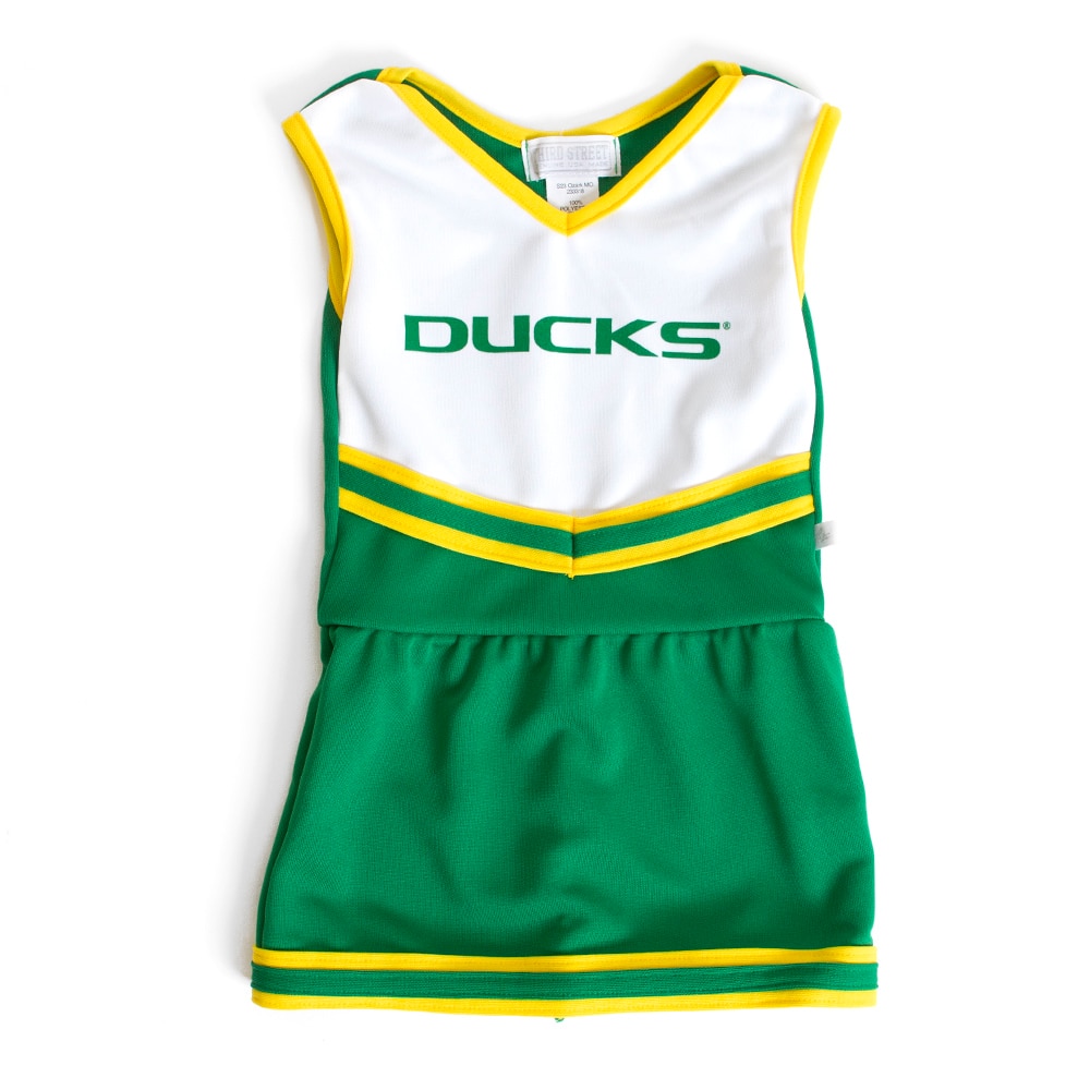 Toddlers Green & White Third Street Poly Green Ducks Cheerleader Set