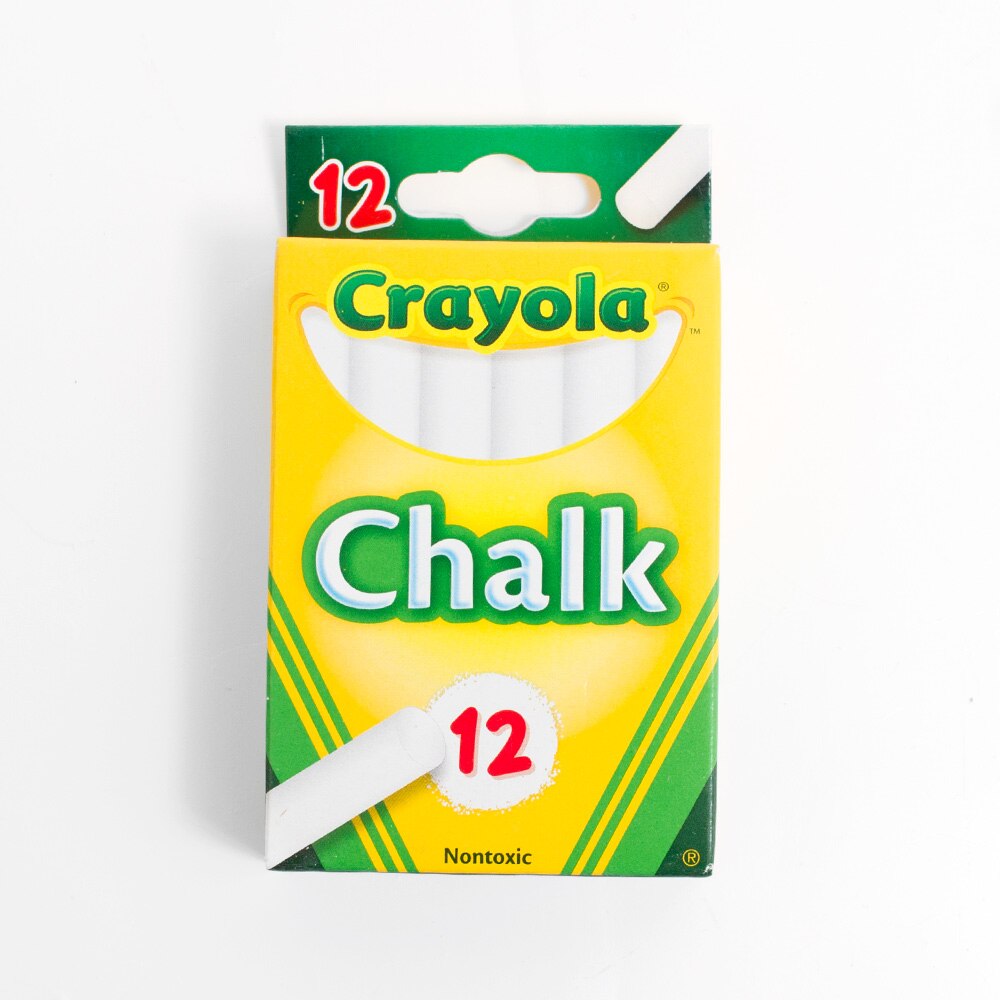 White Crayola Chalk 12 Sticks