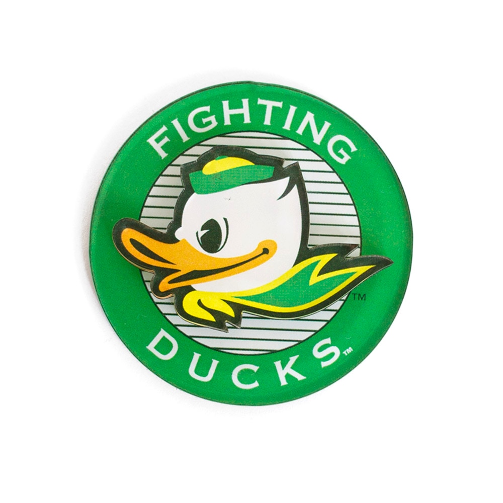 White Neil 3D Acrylic 23 Full Color Fighting Duck Magnet