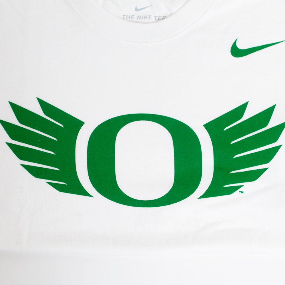 White Nike Core Cotton Basic O Wings T-Shirt