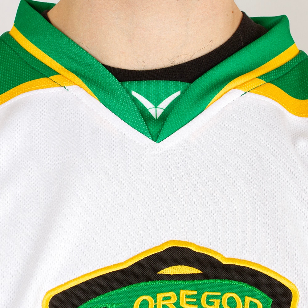White UO Ducks Hockey Authentic 26 Duck Face Hockey Jersey