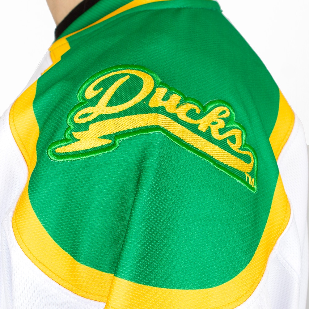 White UO Ducks Hockey Authentic 26 Duck Face Hockey Jersey