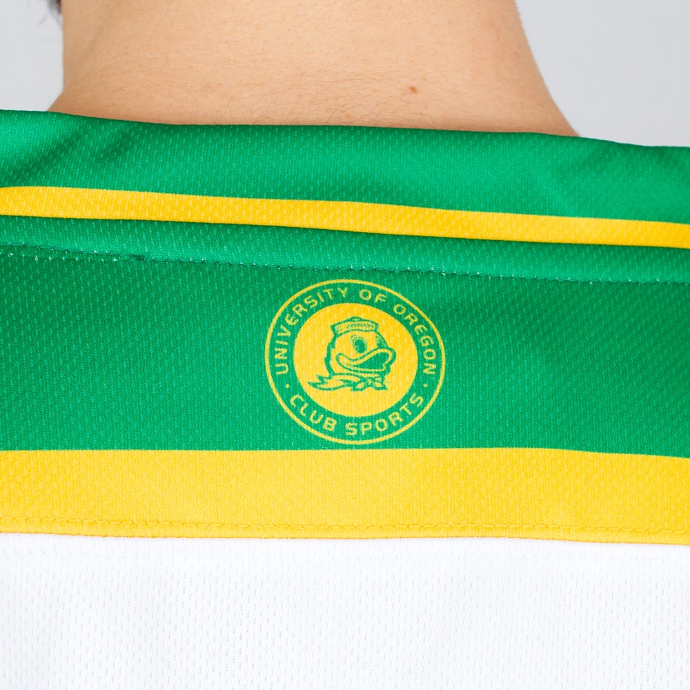 White UO Ducks Hockey Authentic 26 Duck Face Hockey Jersey