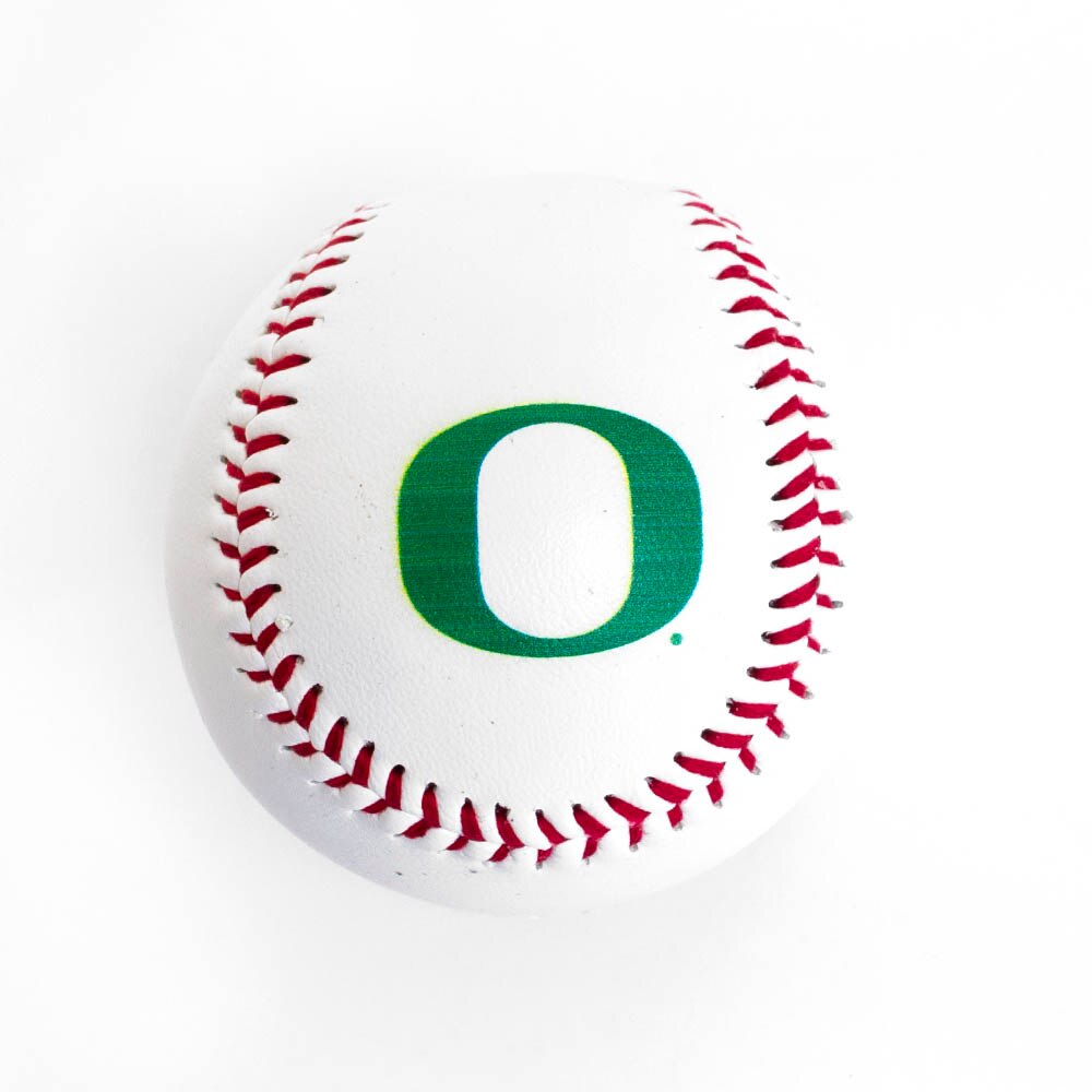 White/Green O Autograph Baseball