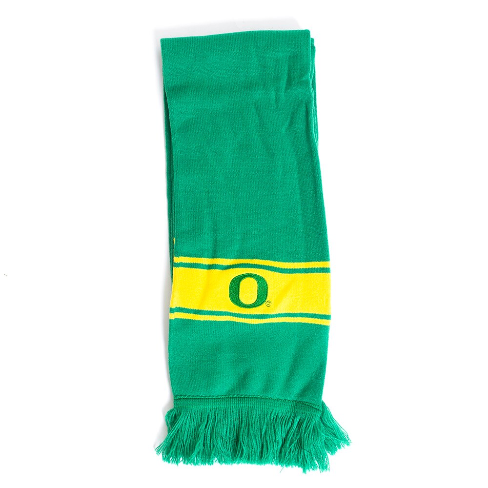 Women's Green & Yellow Stripe Zoozatz Acrylic Yarn Green Scarf