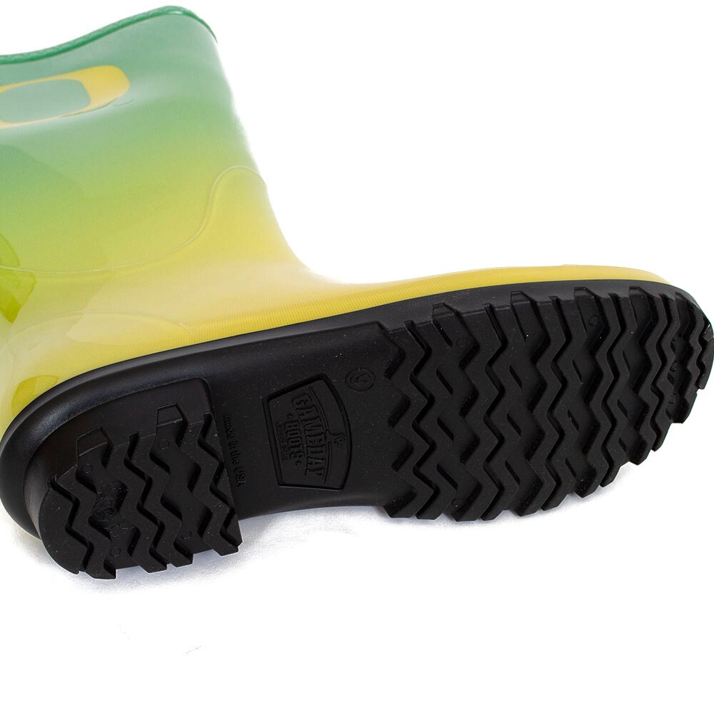 Women's Green & Yellow Gameday Rubber Yellow O Boot