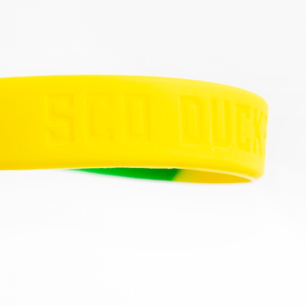 Yellow & Green Spirit Half Inch Two-Tone Silicone Oregon & Sco-Ducks ...
