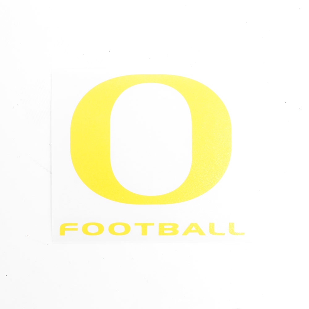 Yellow O Football 4"x4" Decal